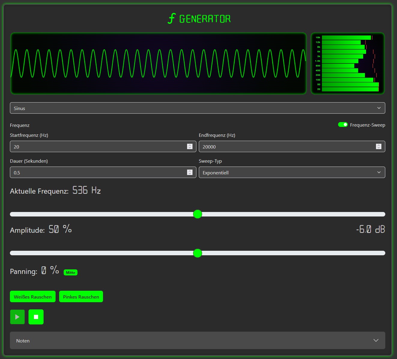 Funktionsgenerator Online🎛️